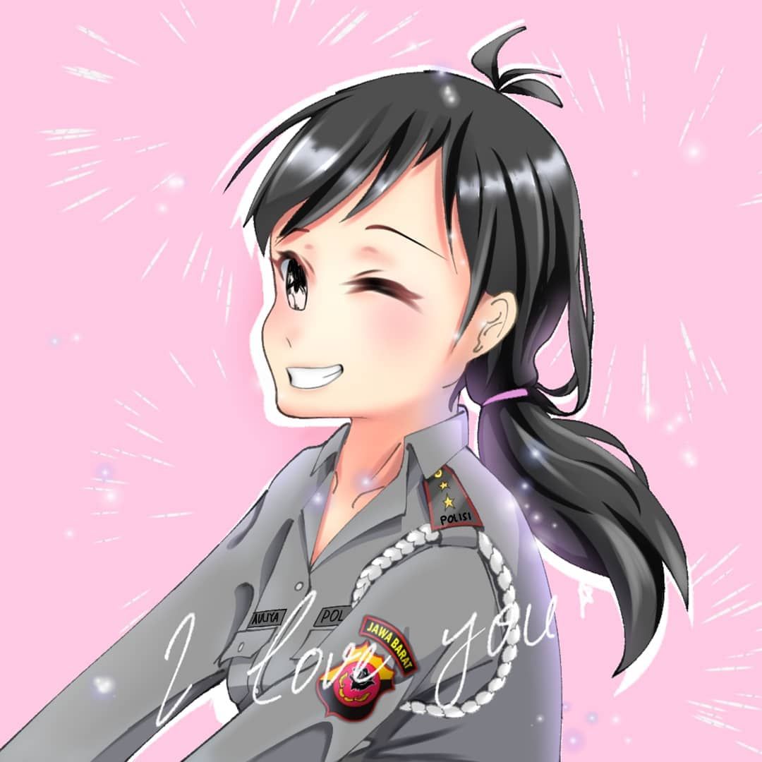 28 Gambar Animasi Kartun Polwan Paling Gokil