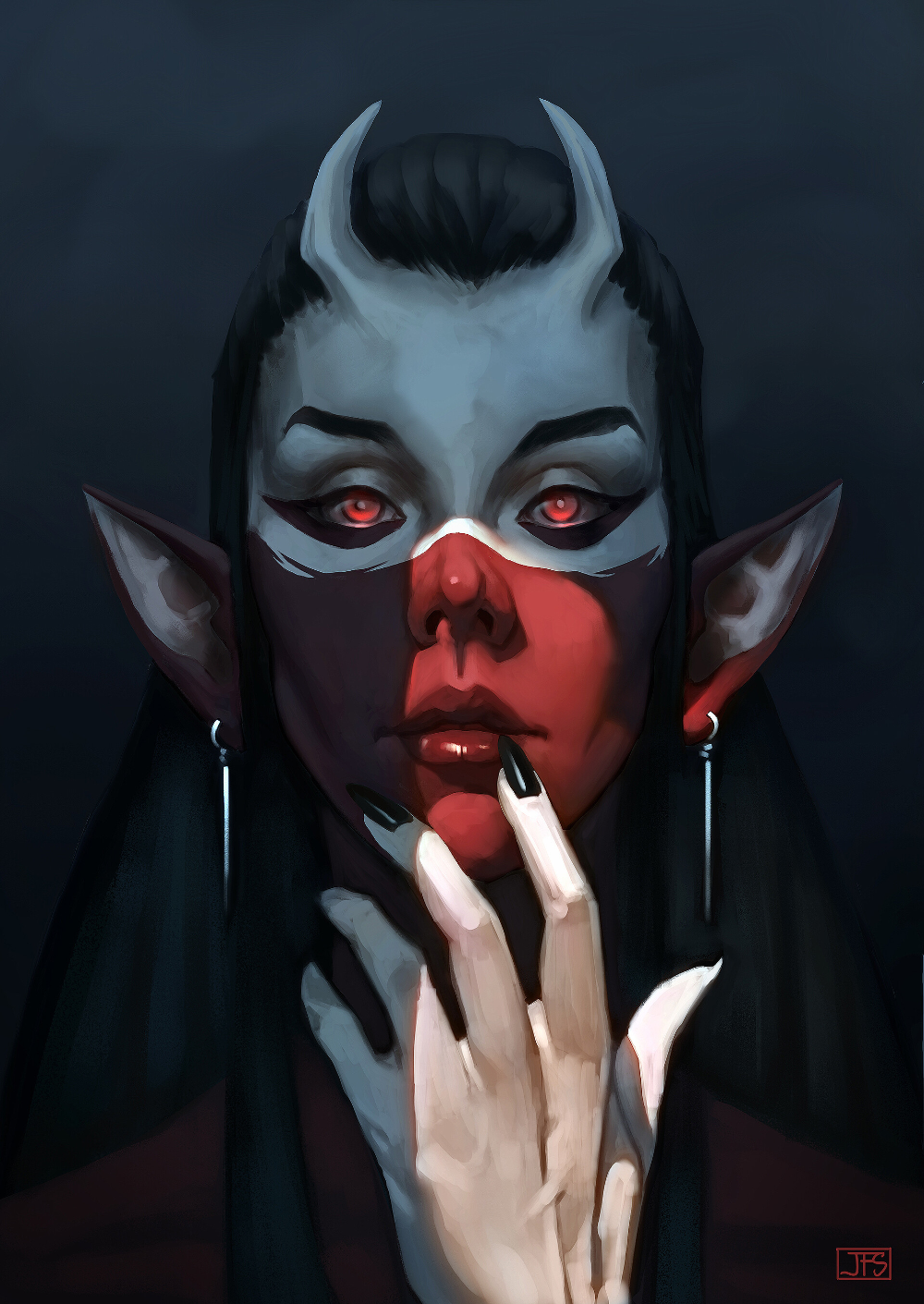 Artstation Demon Girl Javier Franco Santacreu Demon Girl Dark Fantasy Art Fantasy Demon