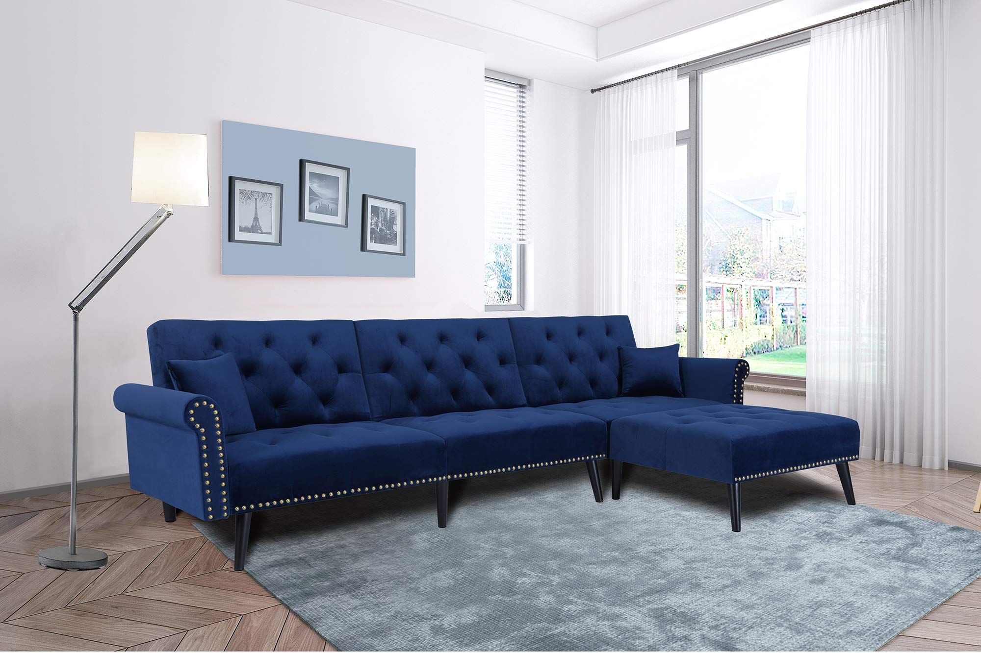 Velvet Sleeper Sofa Blue Sectional Sectional Sleeper Sofa Velvet