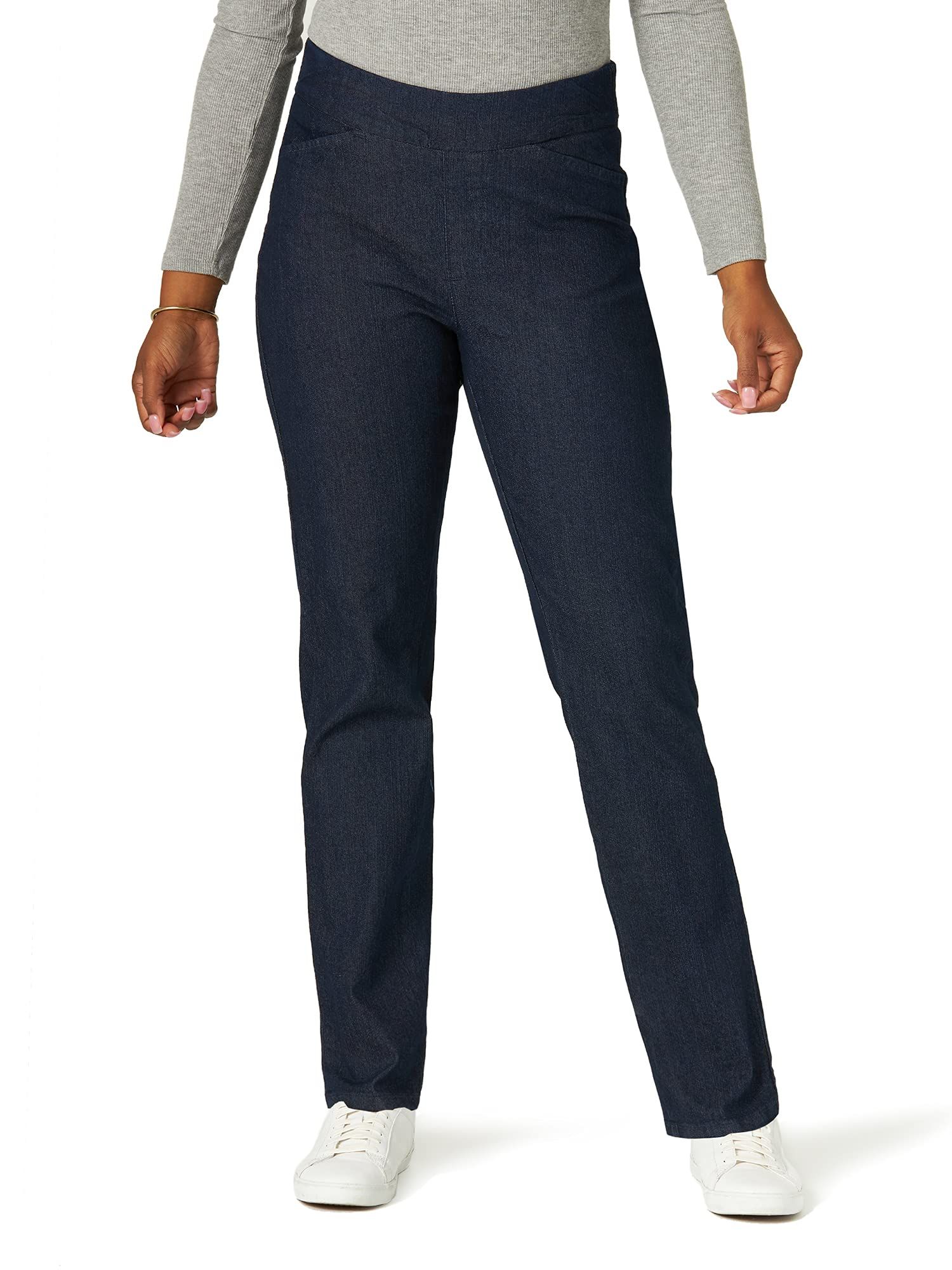 Chic Classic Collection Womens Easy Fit Elastic Waist Pant Chic Pants