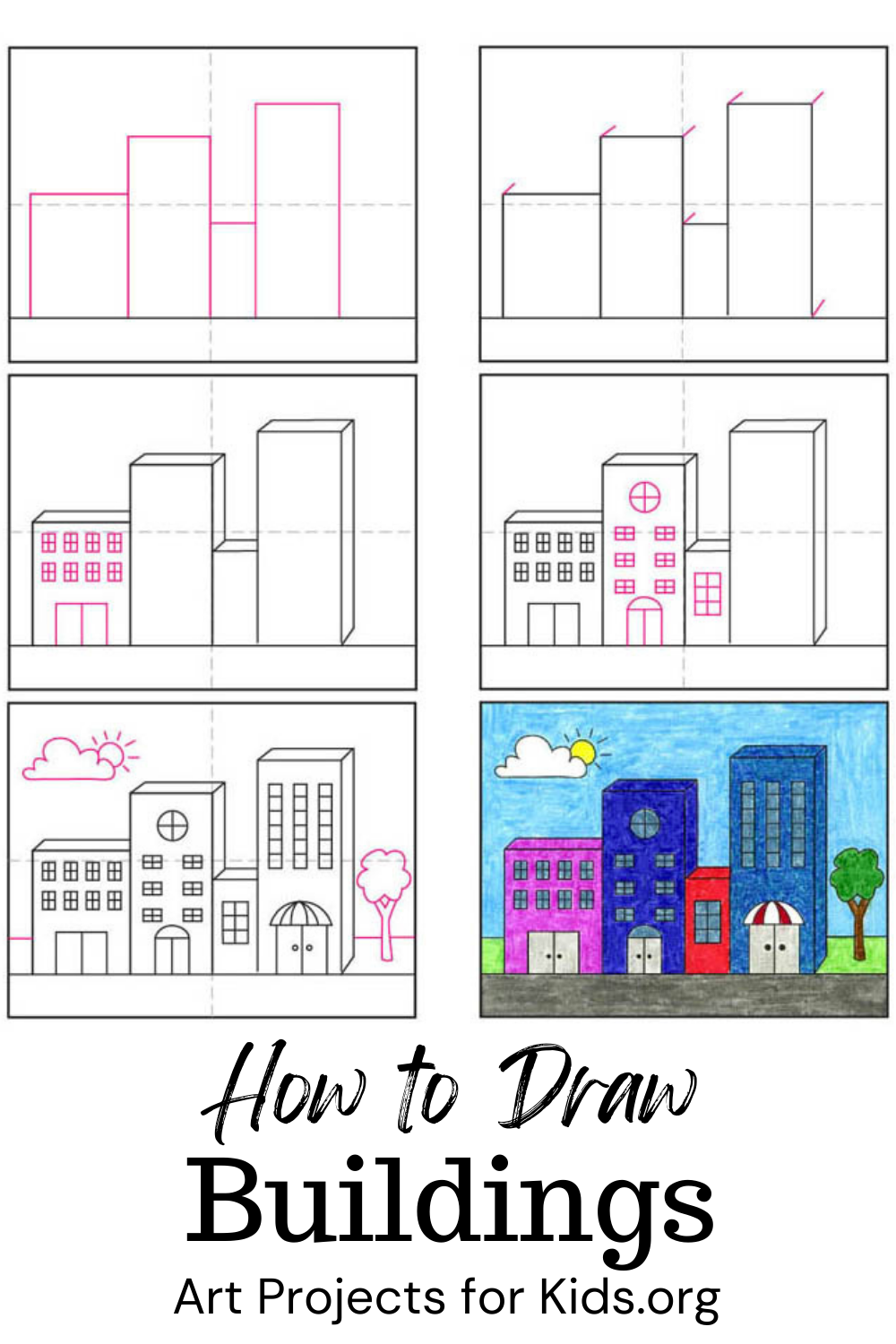 Easy How to Draw Buildings Tutorial Video and Buildings Coloring Page ... Easy How to Draw Buildings Tutorial Video and Buildings Coloring Page ...