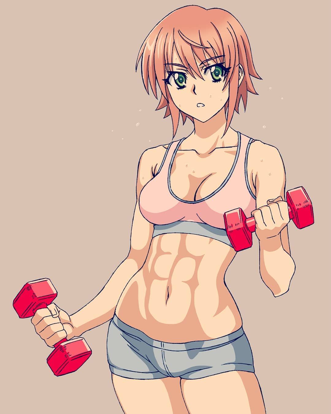 Pin On Anime Athletic Muscle Woman