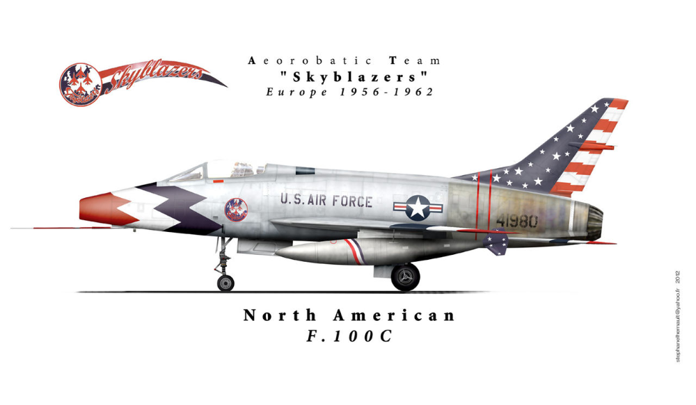 Pin On B Us F 100 Super Sabre North American