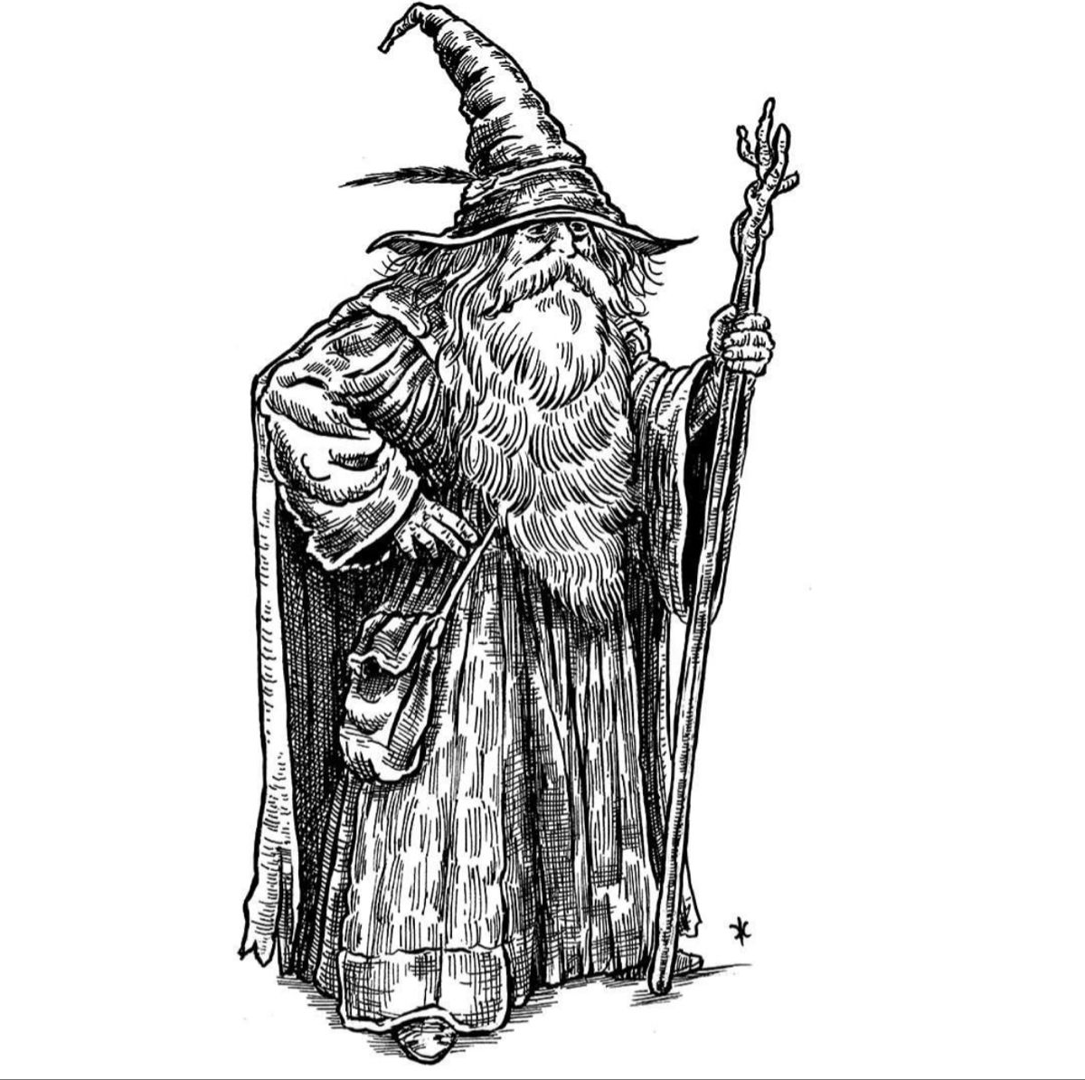 Wizard” Artist Carlos Castilho Wizard Tattoo Wizard Drawings Silhouette Art