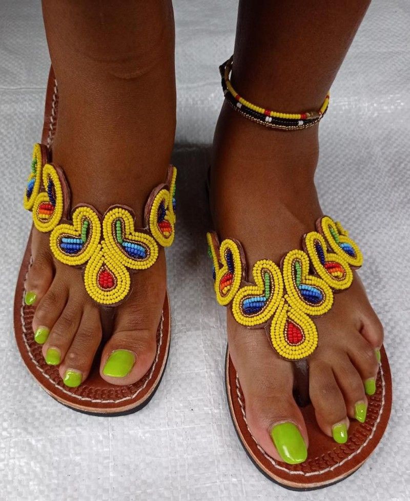 Masai Sandals African Beaded Sandals T For Her Women Beaded Sandals We Ship Via Dhl Express