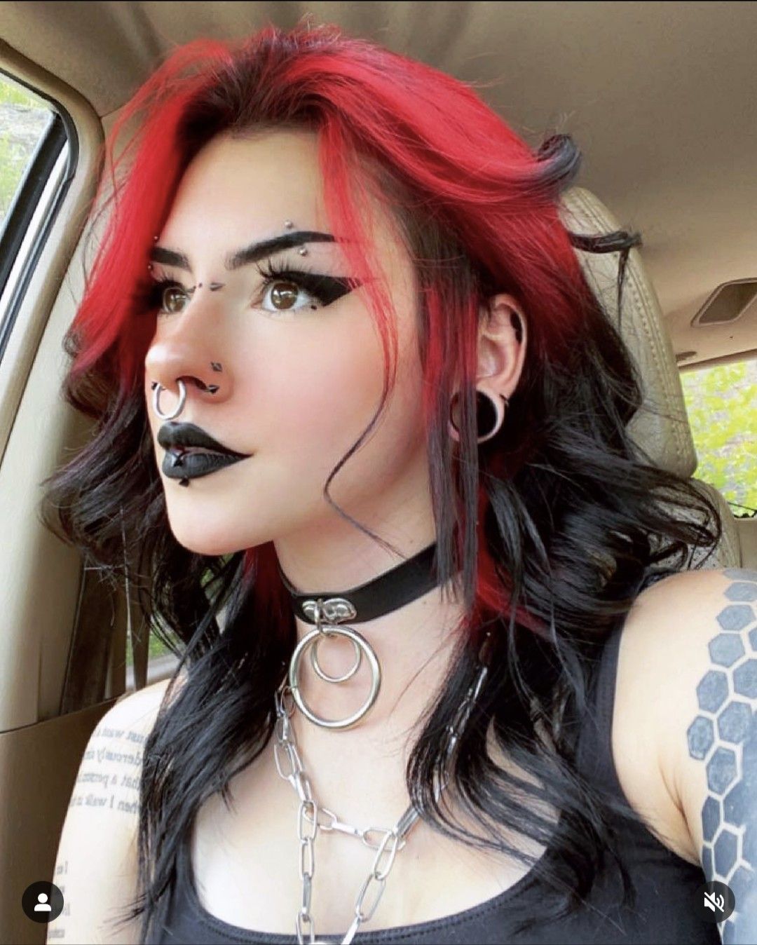 Red And Black Hair Dye In 2024 Punk Hair Pretty Hair Color Alternative Hair
