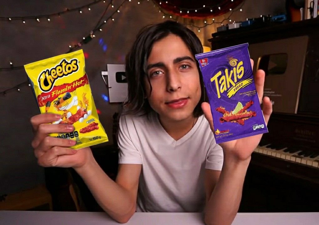 Aidan Gallagher Takis O Cheetos Flamin Hot