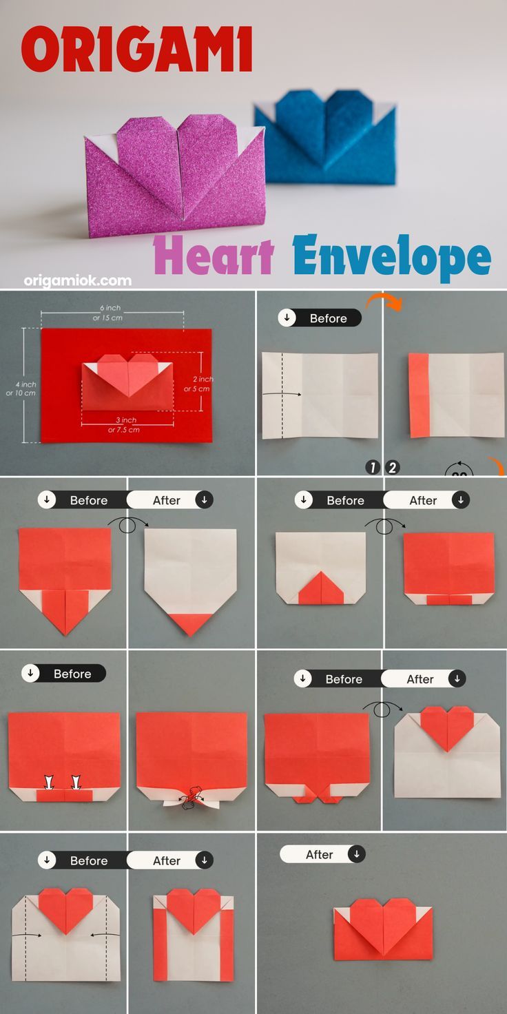 How To Fold Origami Heart Envelope Manualidades Fáciles Manualidades