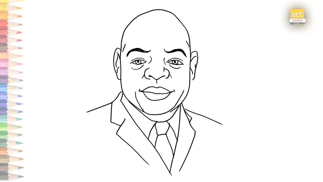 John Lewis Outline Drawing Easy How To Draw John Lewis Step By Step