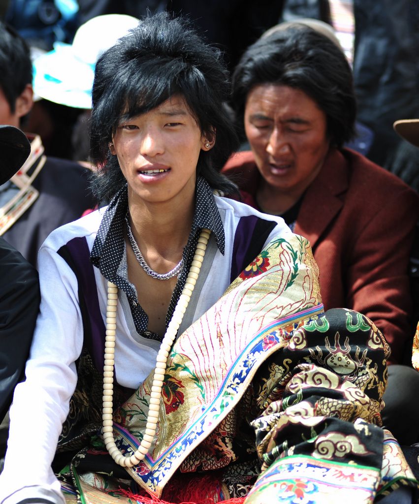 Young Tibetan Guy From Near Dabpa Kham Or Daocheng Yunnan For The Chinese Dressed In
