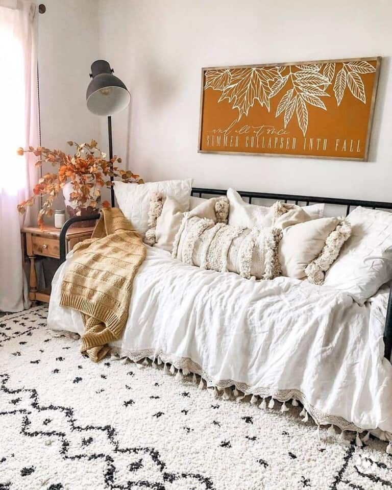 19 Amazing Bedroom Ideas With Cozy Farmhouse Fall Decor Fall Bedroom