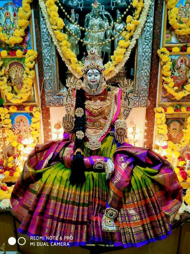 Pin By Megha Manjunath On Lakshmi Pooja Decoration Goddess Decor