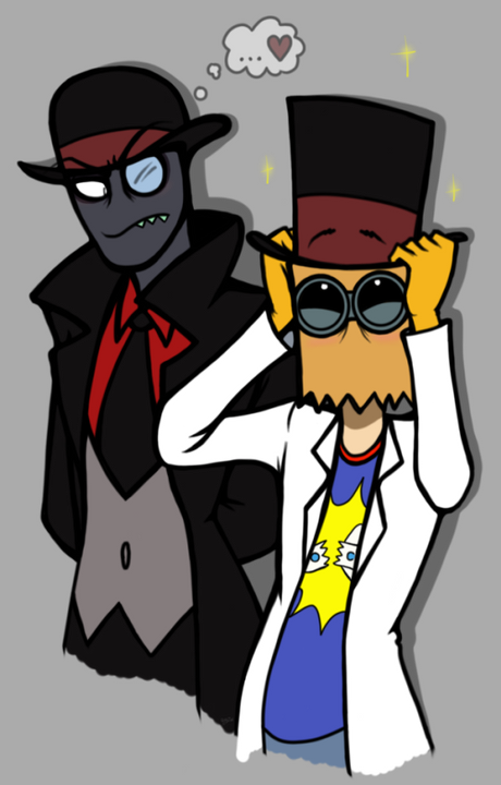 ↳ 🖤₊˚ ···imágenes De Paperhat Black Hat X Dr Flug Black Anime Characters Black Hat