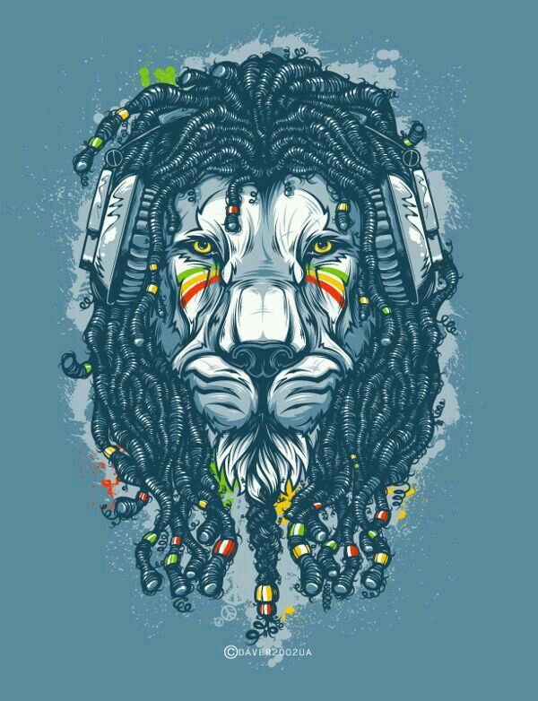 Ilustration Rasta Lion Lion Tattoo Design Rasta Lion Tattoo