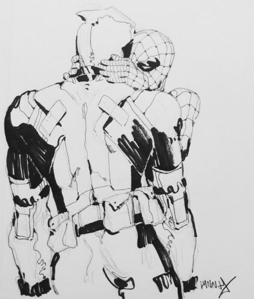 Know No Shame Spideypool Spiderman Sketches Deadpool And Spiderman