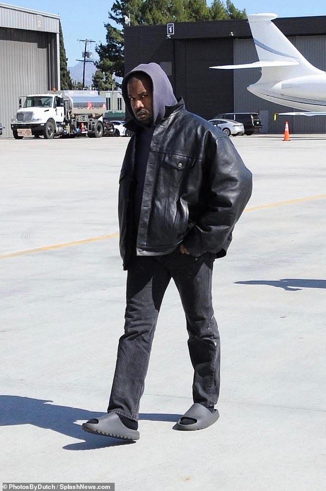 Kanye West Was Seen Boarding A Private Jet Out Of Los Angeles With The Social Media Personality