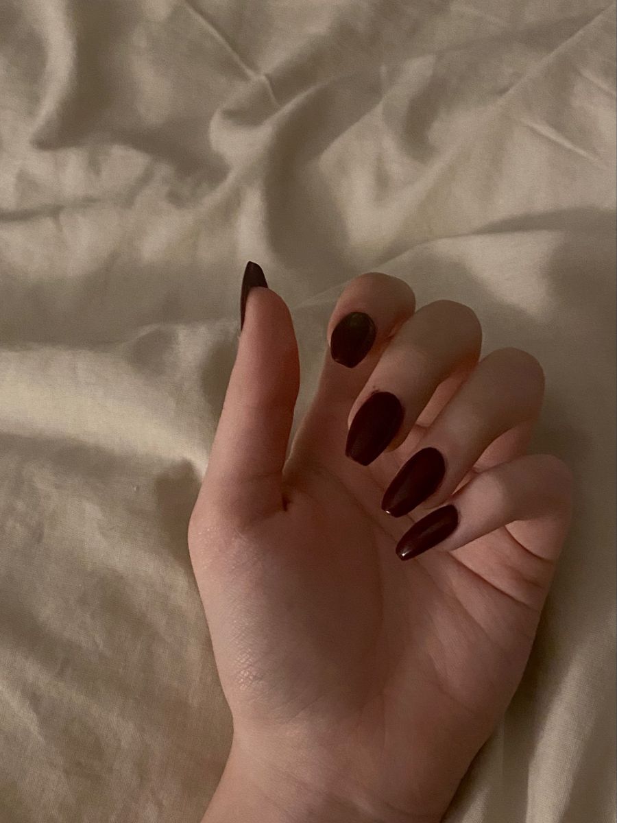 Aesthetic Burgundy Nails Violet Nails Burgundy Acrylic Nails Deep