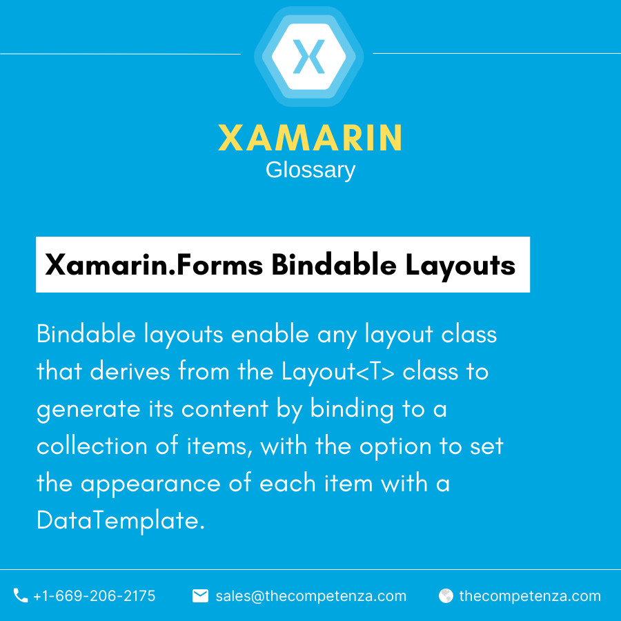 Xamarin Term Xamarin Forms Bindable Layouts Layout Generation Learning