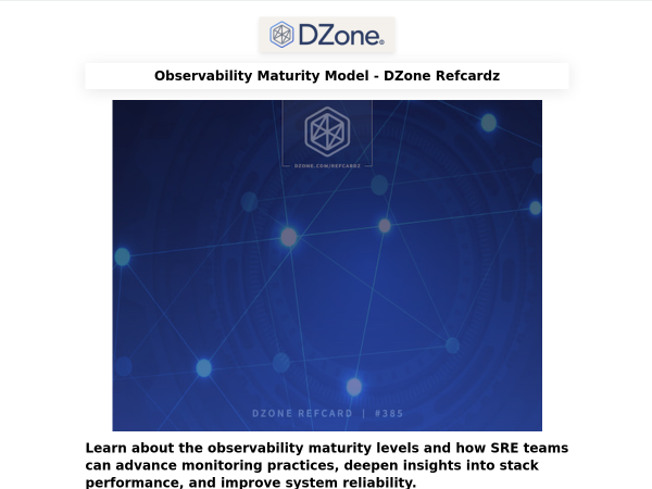 Observability Maturity Model Dzone Refcardz In 2022 Maturity Telemetry Analysis