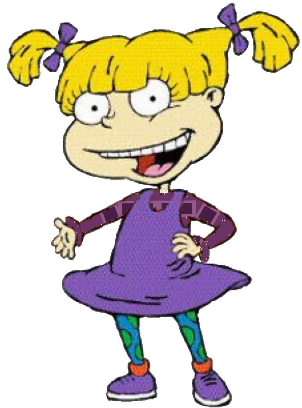 Angelica In Her Purple Square Shrit Rugrats Cartoon Nickelodeon Cartoons Rugrats