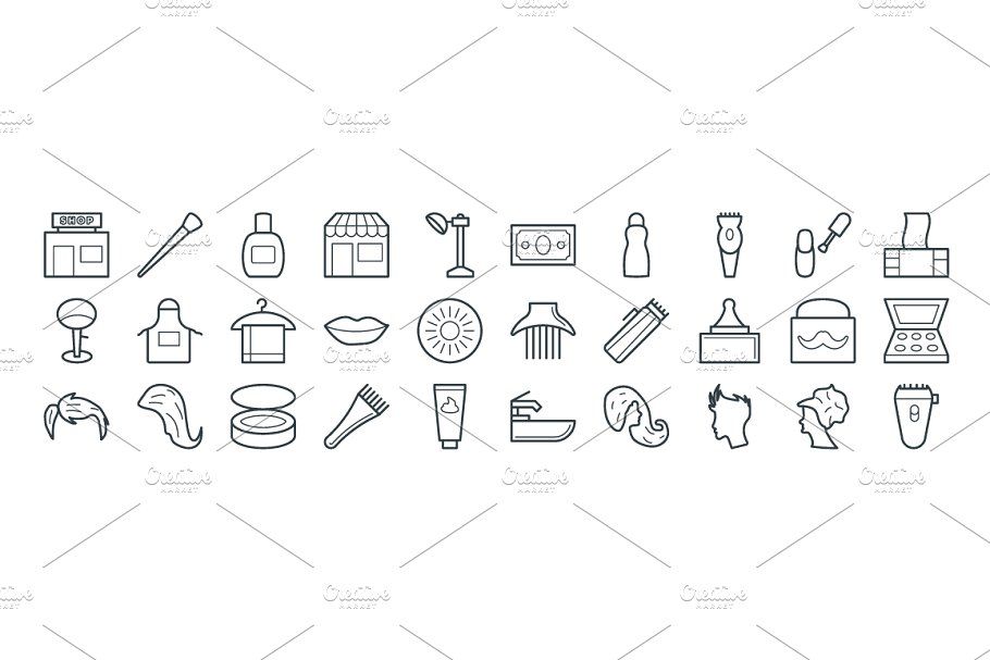 100+ Hair Salon Vector Icons 100+ Hair Salon Vector Icons