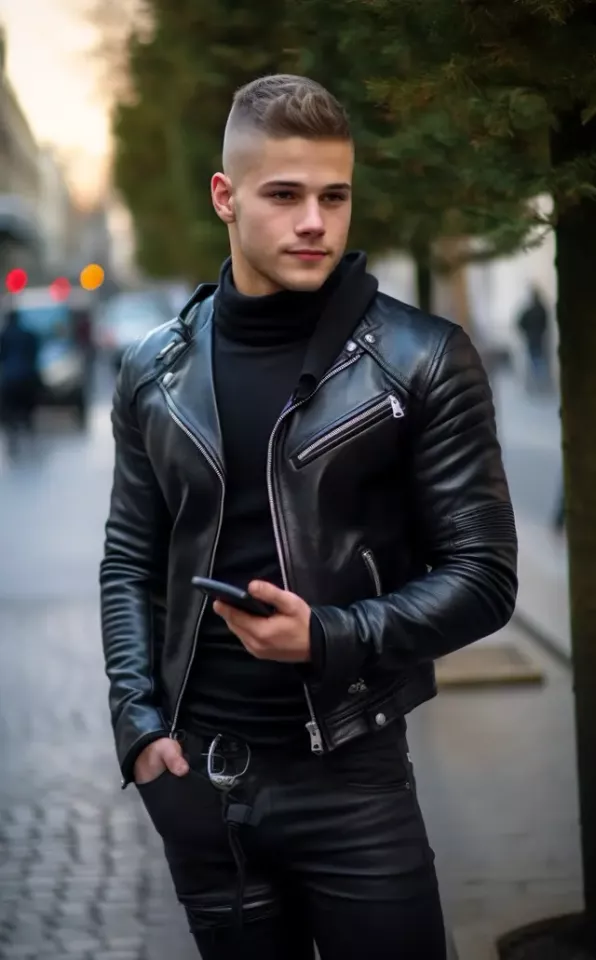 On Leather In 2024 Leather Fashion Men Leather Jeans Men Mens