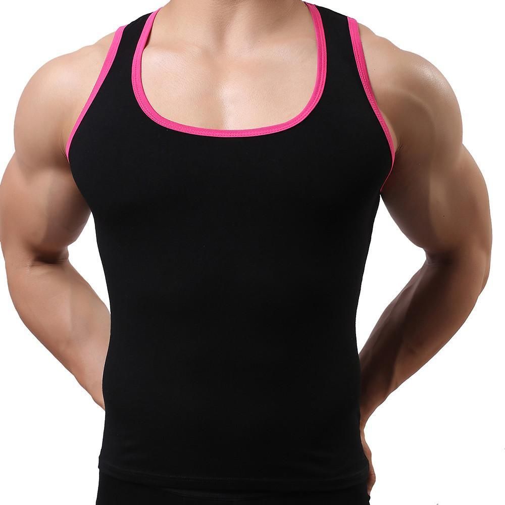 Mens Elastic Sleeveless Tank Top Gym Muscle Vest Mens Tank Tops Tank