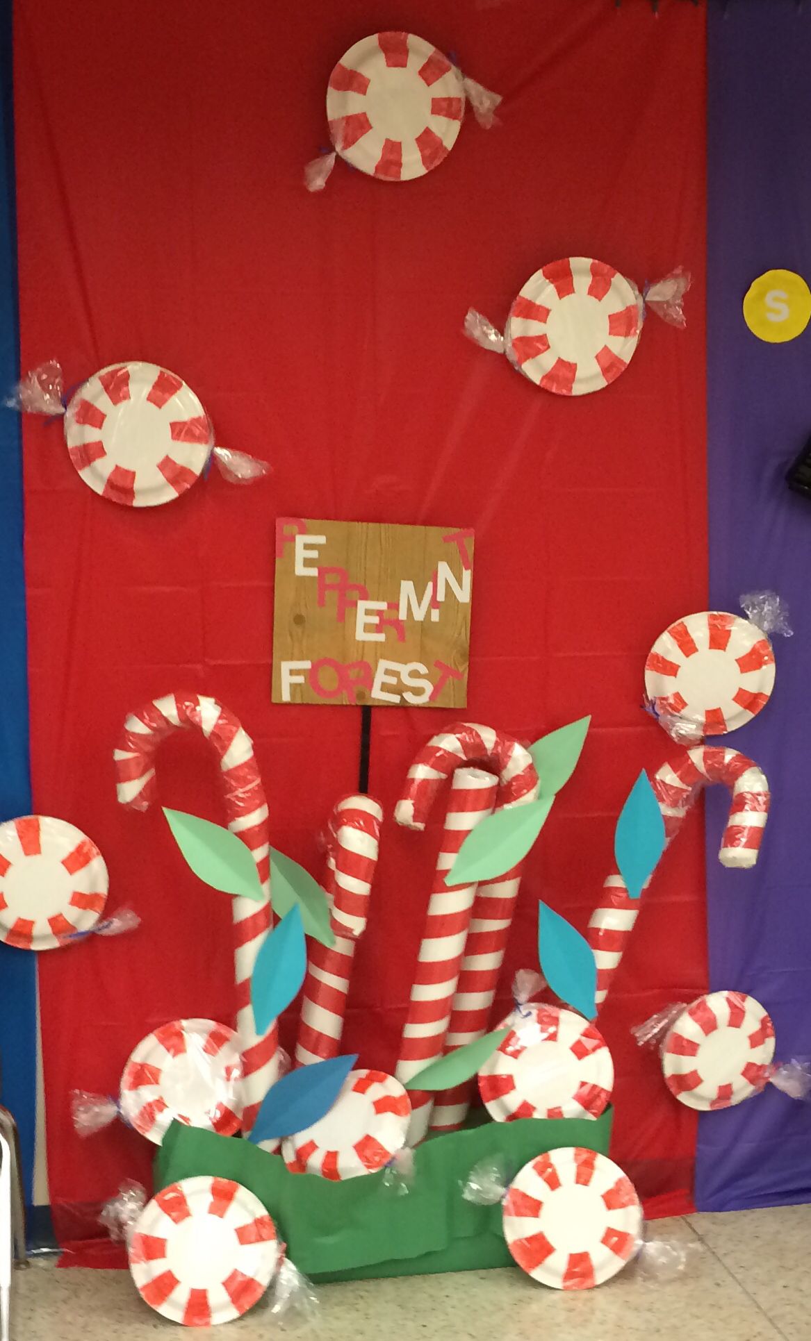 Candy Cane Forest Christmas Crafts School Decorations Christmas Time