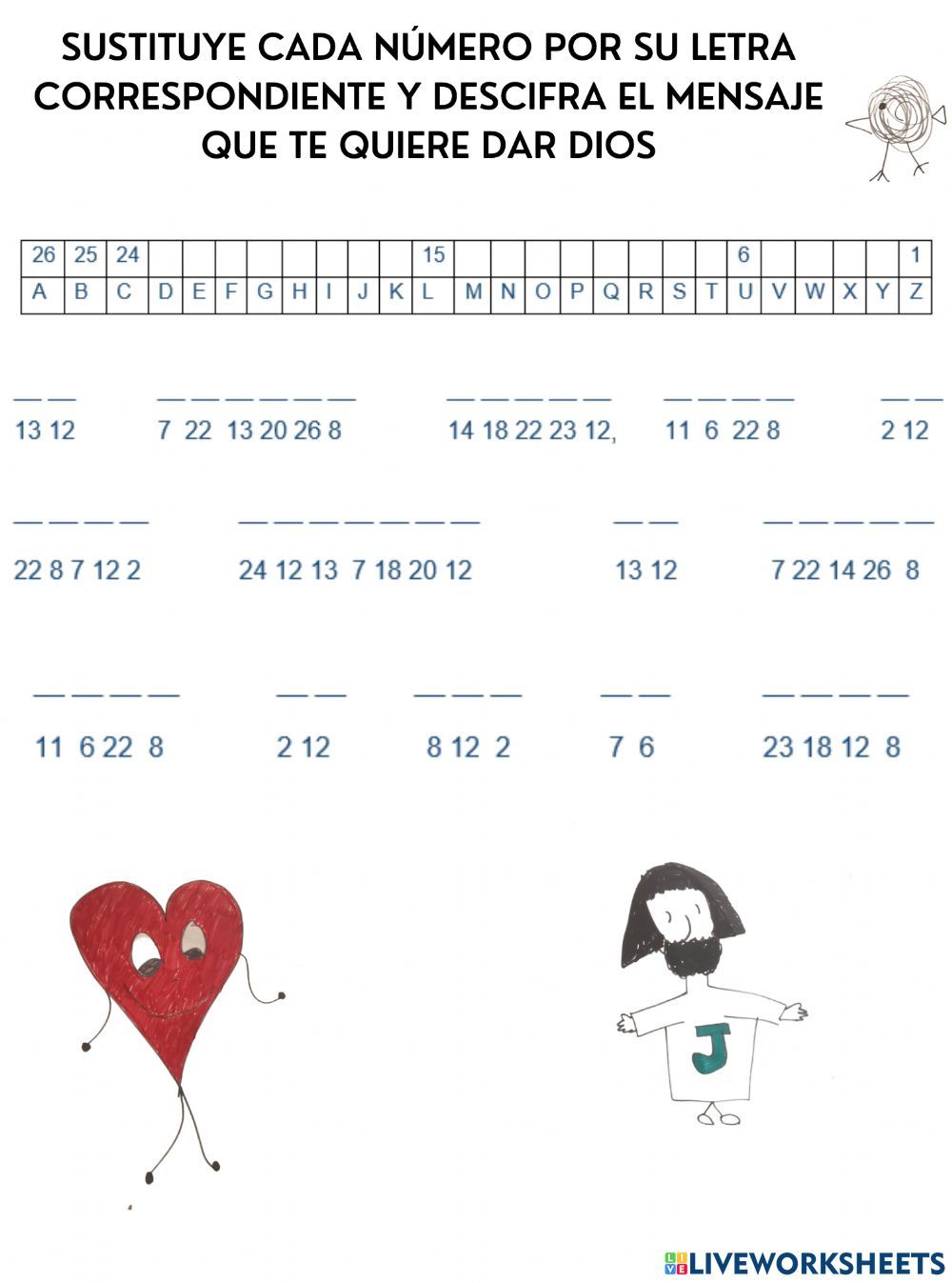Mensaje dios worksheet Mensaje dios worksheet