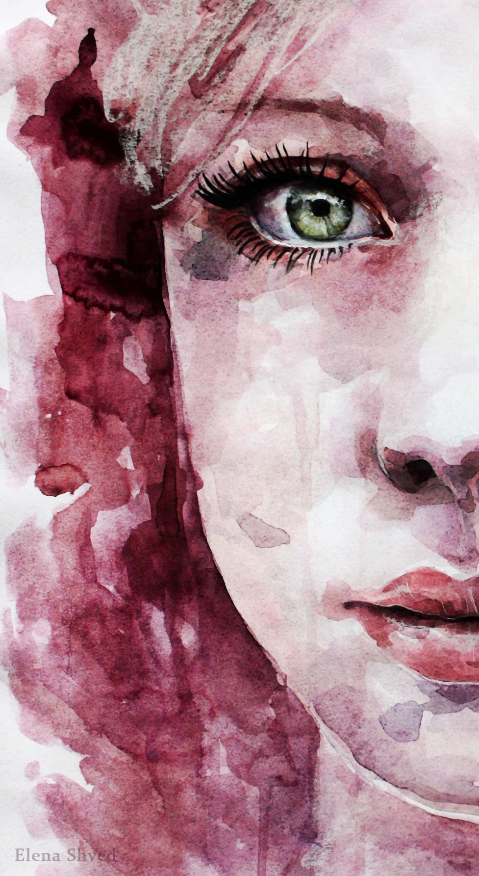 Fragment Portrait Art Watercolor Art Watercolor Portraits