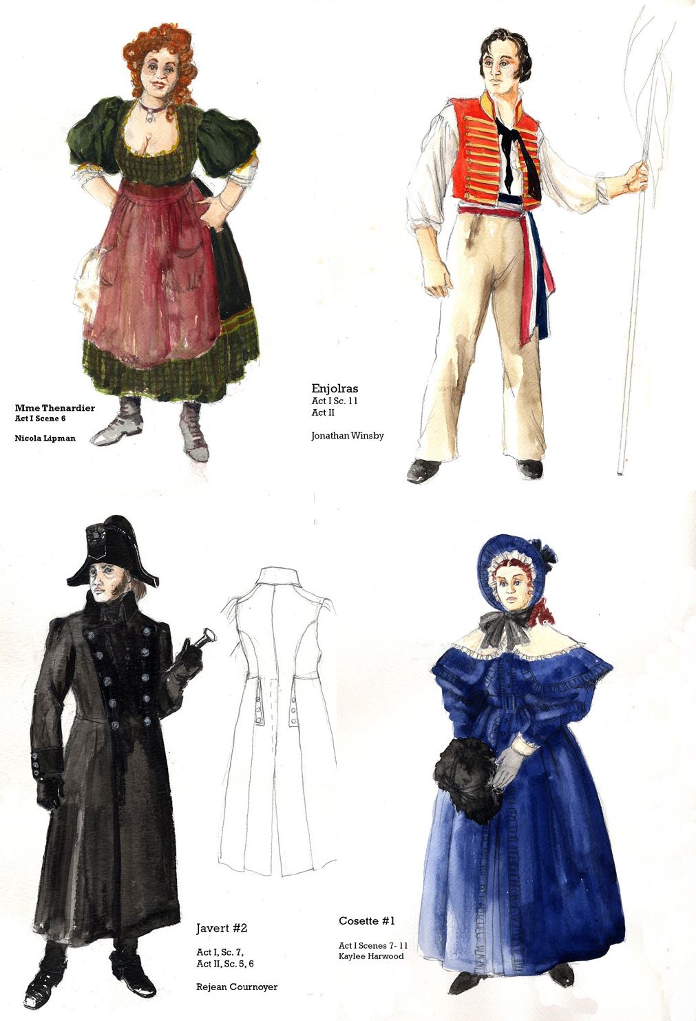 Les Mis Several Of The Costumes Designed By Alison Green For A 2009 Production Of Les