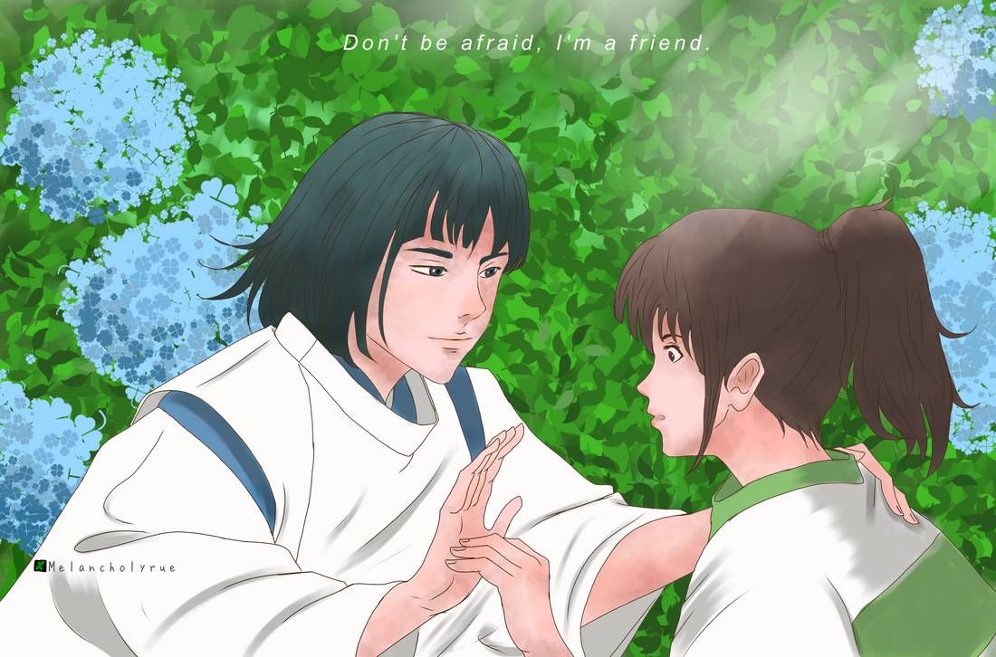 Haku And Chihiro Fanart By Melancholyrue On Deviantart Hayao Miyazaki Premiers Émois Esquisse