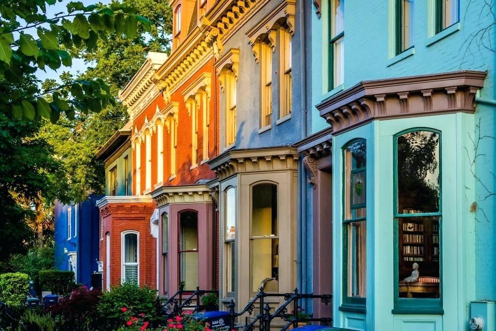 washington dc row houses colorful row houses on independence avenue in ... washington dc row houses colorful row houses on independence avenue in ...
