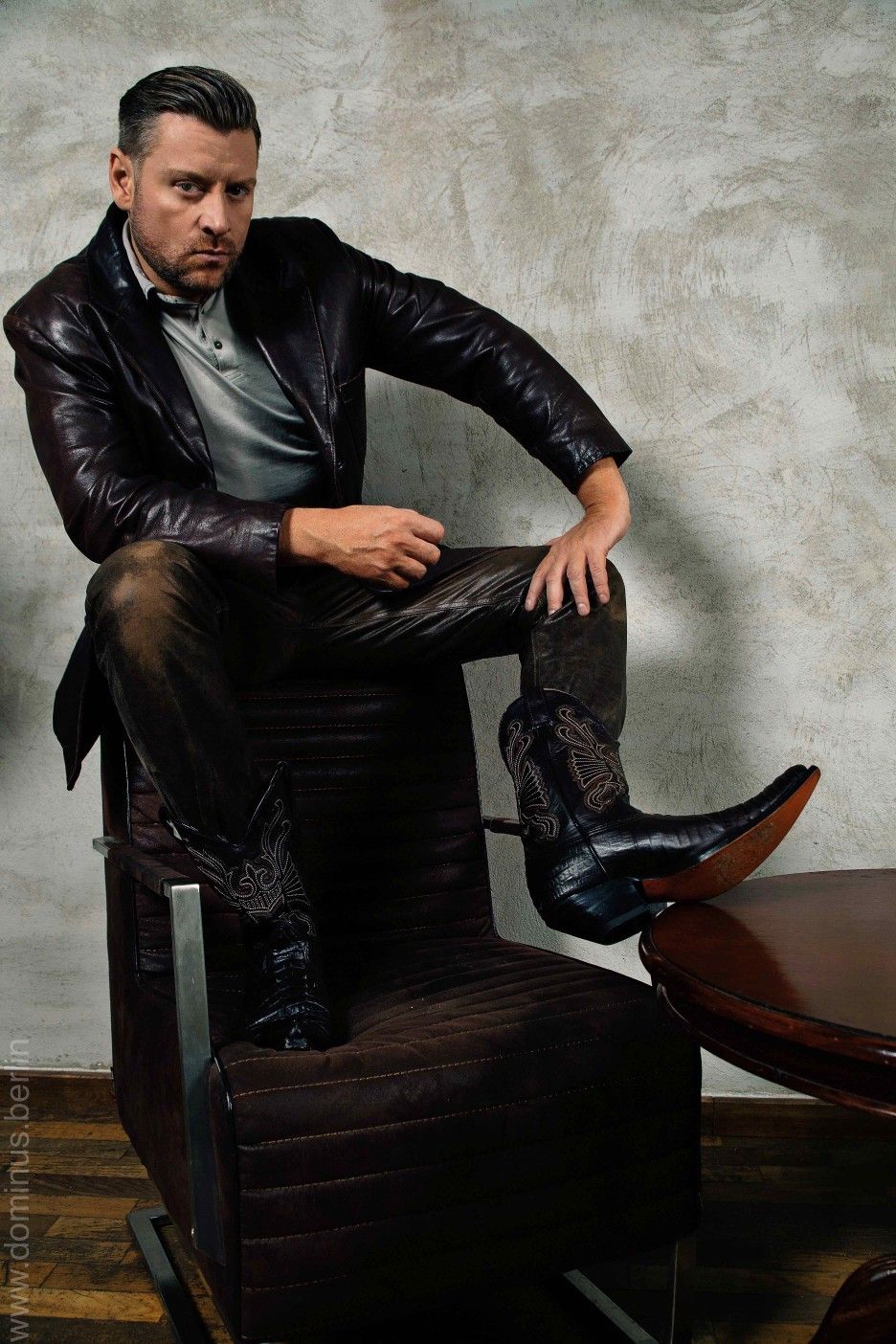 Pin By Mica John On Men And Boots Leather Fashion Men Mens Leather Blazer Mens Leather Boots