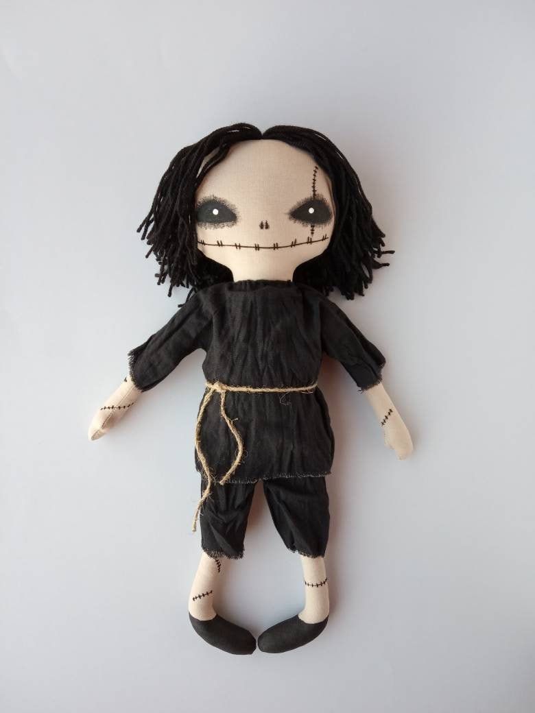 Horror Doll Art Cloth Doll Handmade Creepy Doll Gothic Etsy Cloth
