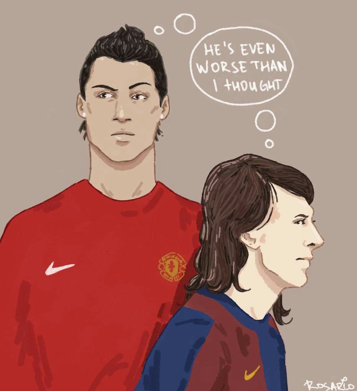Futbol Fan Art With Messi And Ronaldo