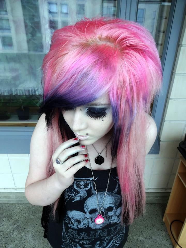 Pink Emo Scene Hair Girl