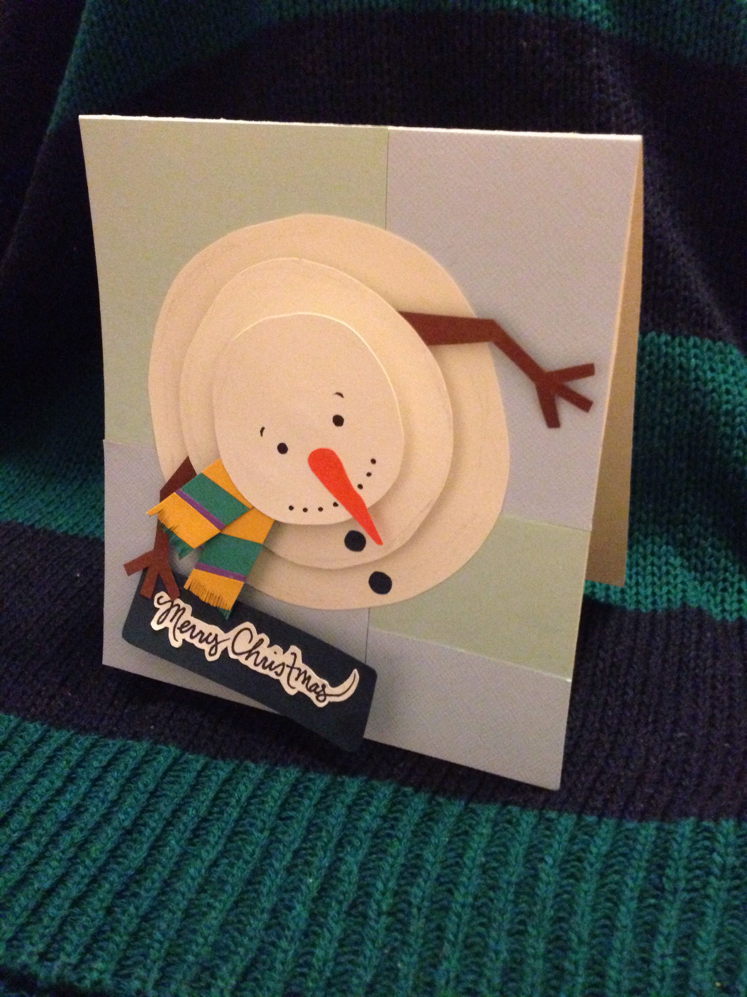 3d Snowman Christmas Card 3d Christmas Cards Diy Christmas Cards