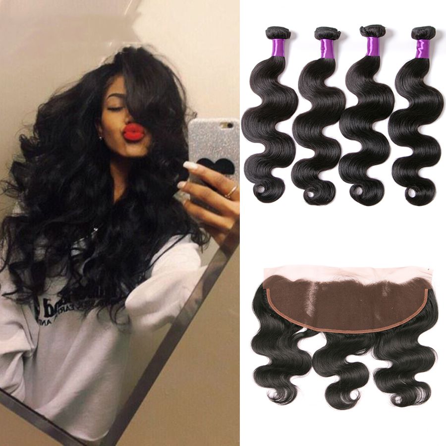 Full 13x4 Lace Frontal Closure Mink Virgin Hair Brazilian Body Wave