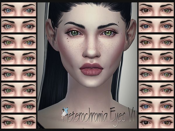 Ms Blues Heterochromia Eyes V1 Ms Blue Heterochromia Eyes Sims
