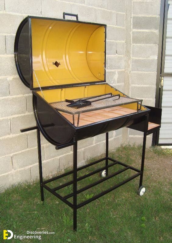 Cool Ideas For Recycling Barrels Recycled Barrel Bbq Grill Design Barbecue Design
