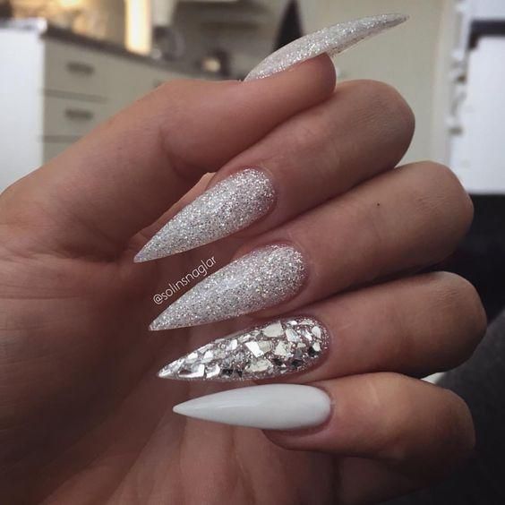 Best Stiletto Nails Designs Trendy For 2019 White Stiletto Nails