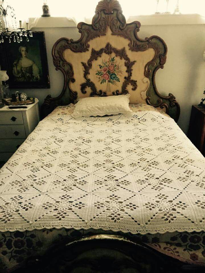 Completed Afghan From Victorian Lattice Square Crochet Pattern Crochet