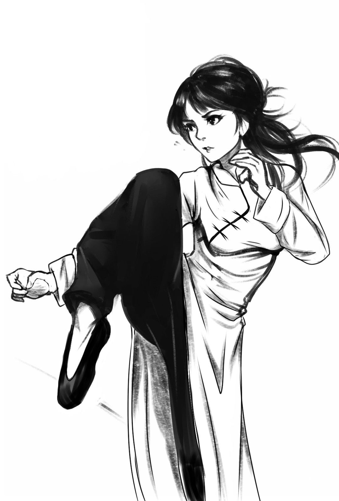Pin By Kung Fu Girl On Manga Kung Fu Girl Anime Poses Reference Fighting Drawing Samurai Drawing