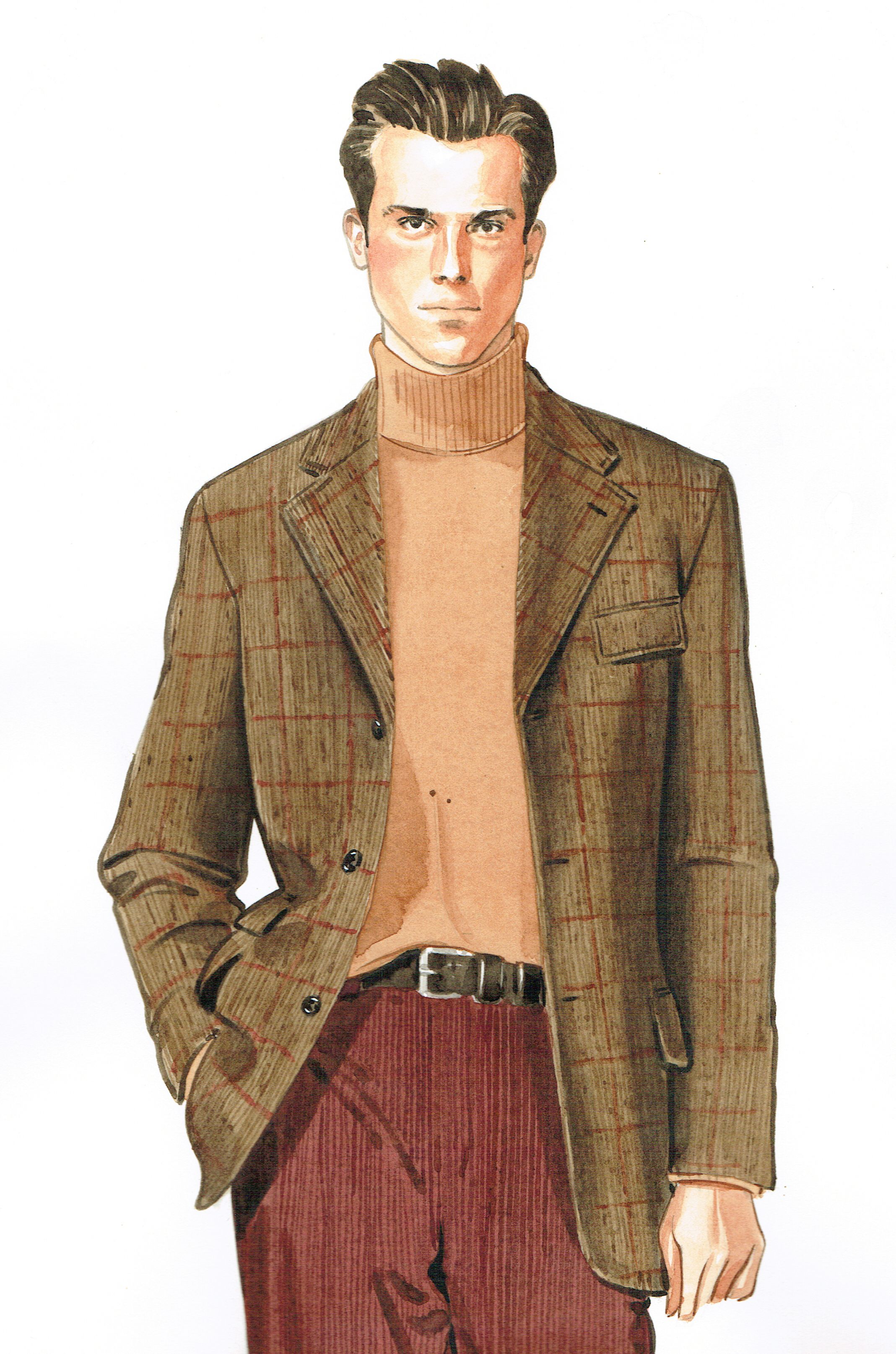 In House Fashion Illustration For Menswear Designer By Lamont Oneal
