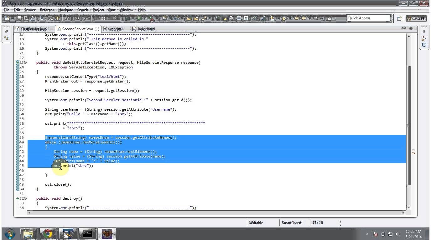 Servlets Ession Attribute Attribute Pattern