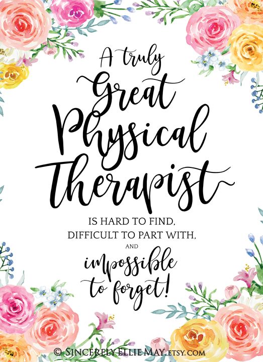 Physical Therapist Appreciation Ts Therapy Wall Art Etsy Teacher