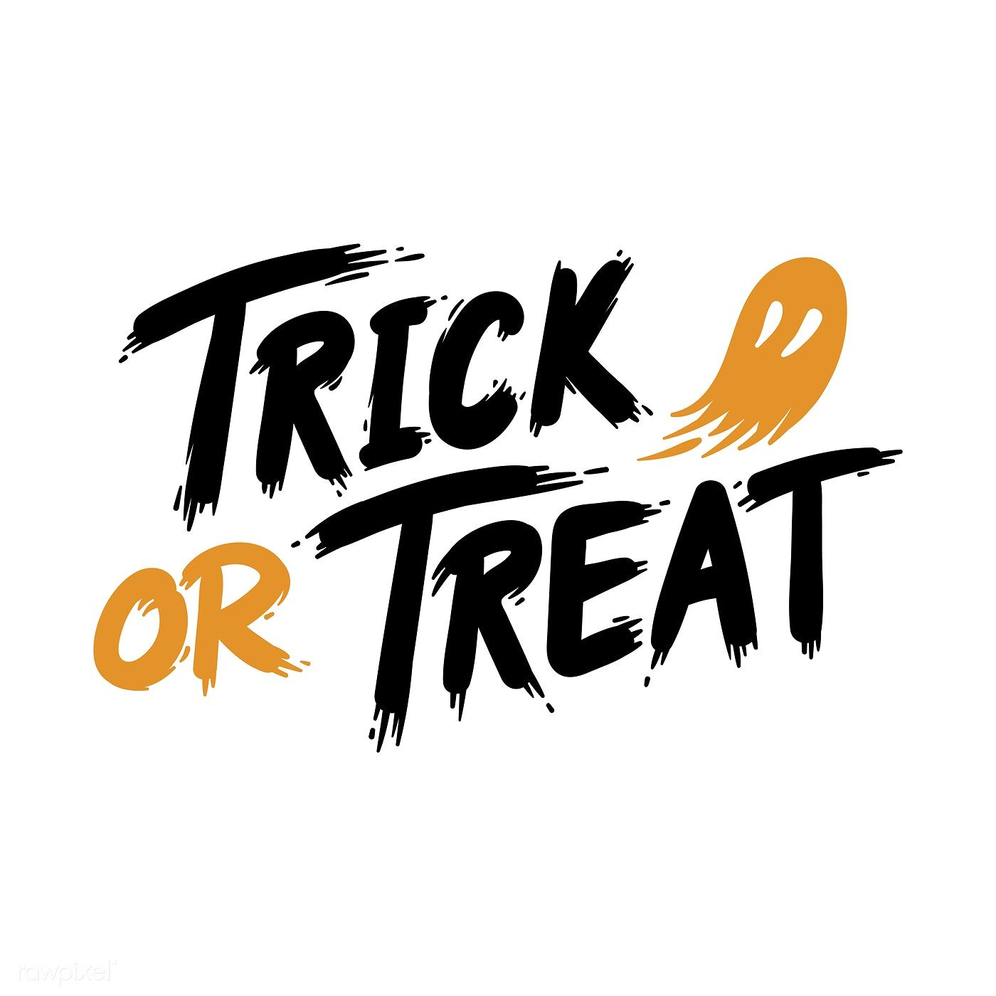 Trick Or Treat Halloween Typography Vector Free Image By Halloween Typography
