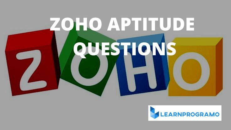 Zoho Aptitude Questions With Answers 2024