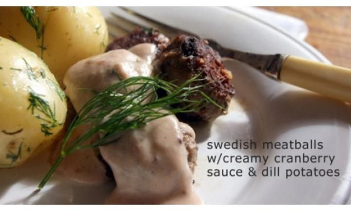 These Swedish Meatballs Are Served Up With Dill Potatoes And A